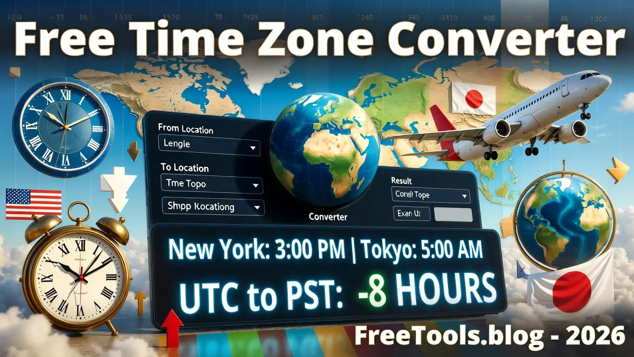 TIME ZONE CALCULATOR: Your 2026 Time Conversion Tool - freetools.blog